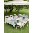 Blue Pink Hydrangea Rectangle Outdoor Tablecloth with Umbrella Hole ...