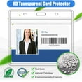 Laklulu Clear Card Holder, Waterproof Plastic ID Card Holder Name Tags ...