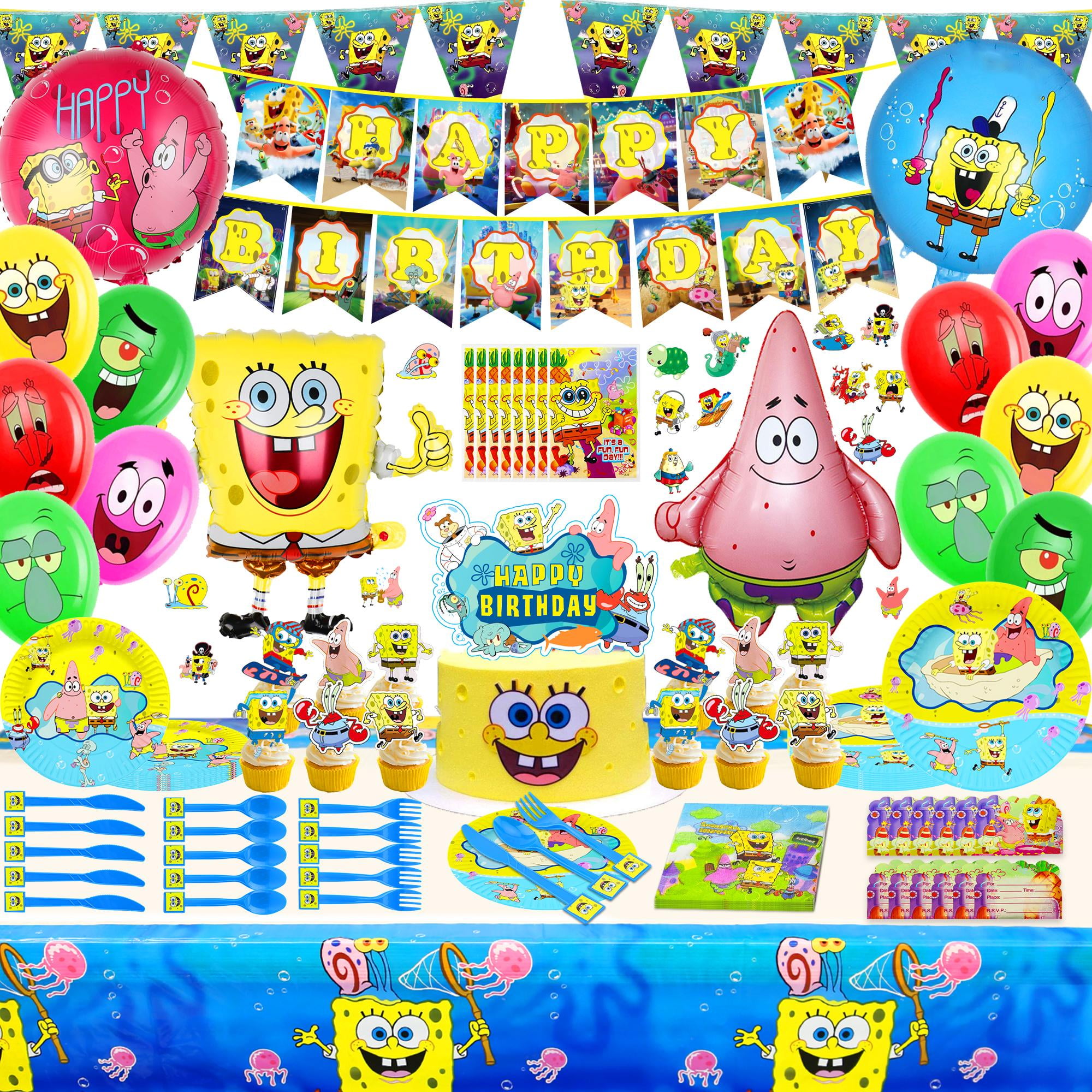 Spongebob Party Decorations 215 Pcs Spongebob Theme Birthday Party