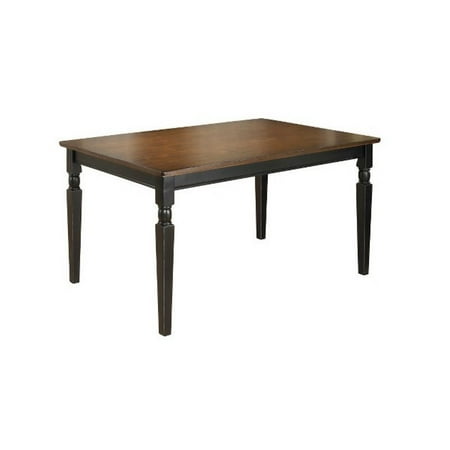 Ashley Owingsville Rectangular Dining Table in Black and Brown ...