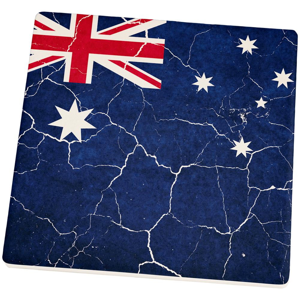 Distressed Australian Flag Square Sandstone Coaster - Walmart.com