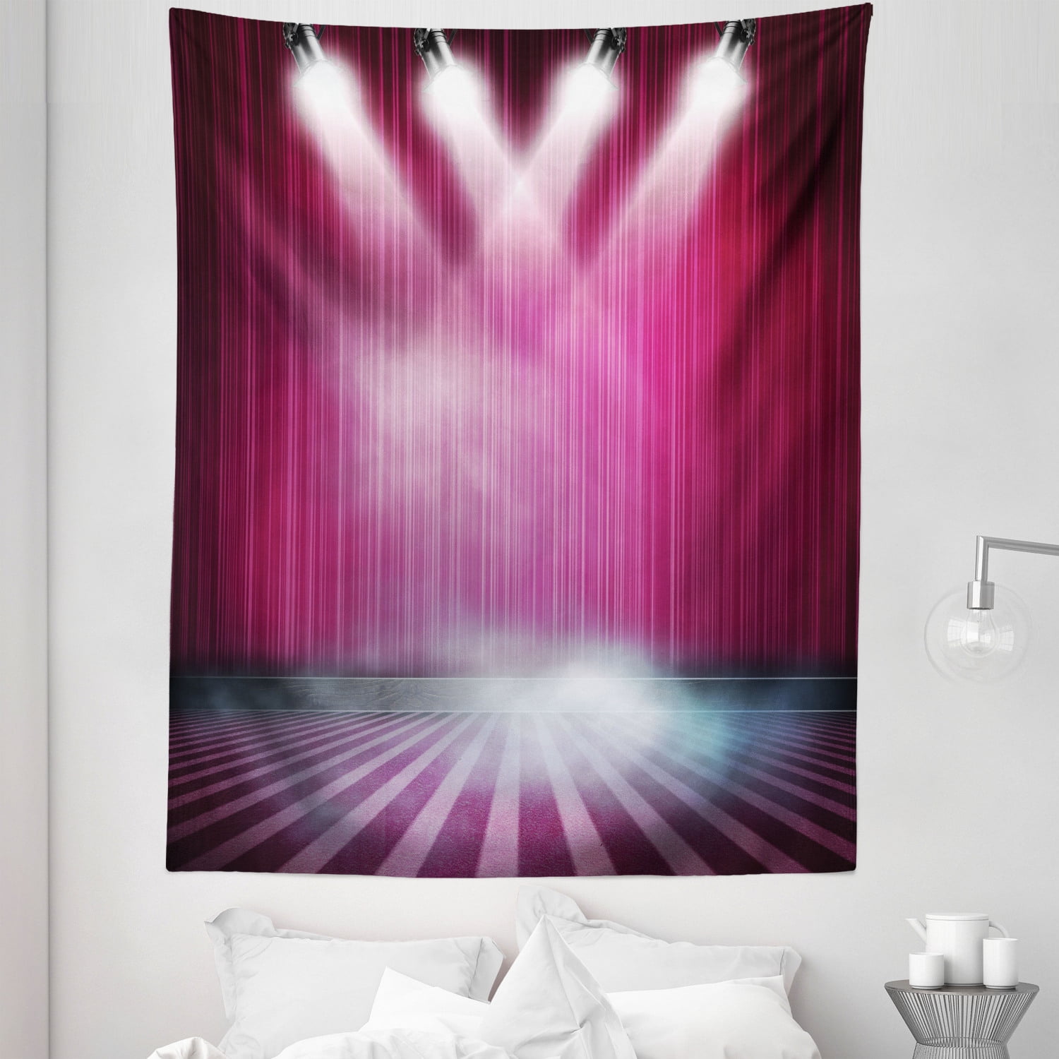 Theatre Tapestry, Stage Aubergine Drapes Curtains Actor and Actress ...