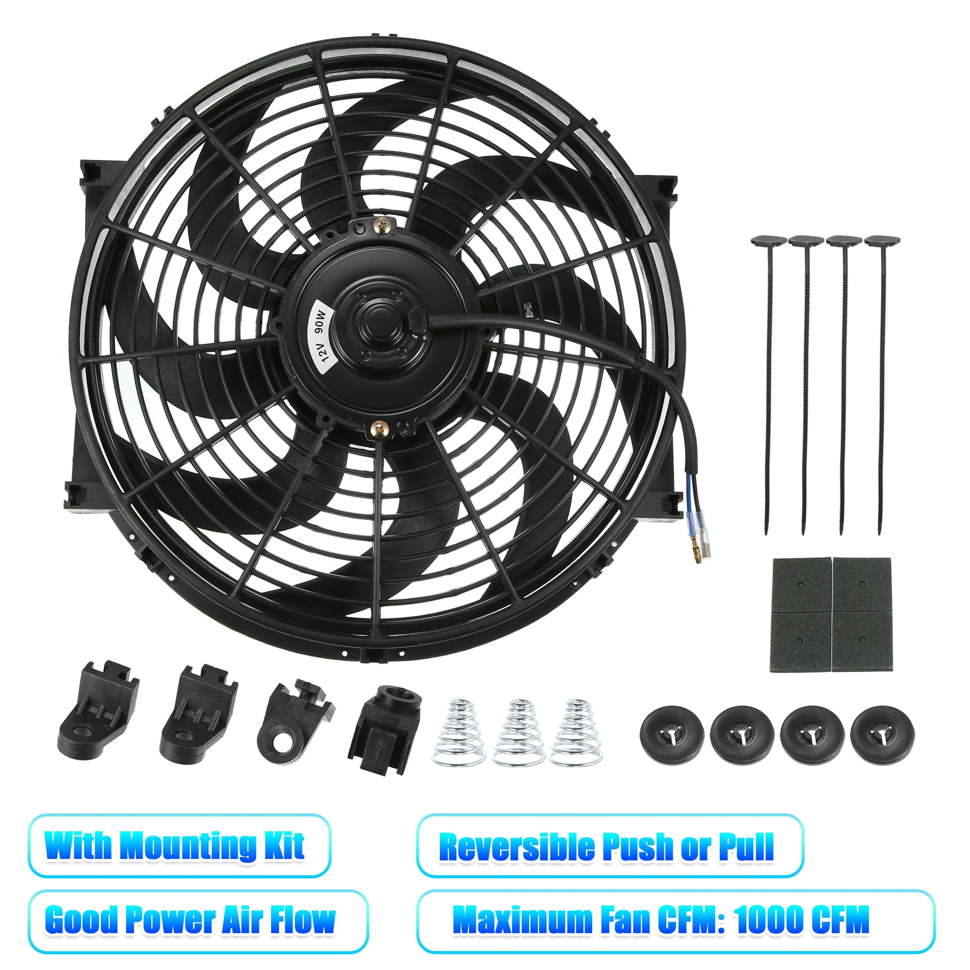 Universal Radiator Fan 10 Inch 10 Black Universal Electric Radiator ...