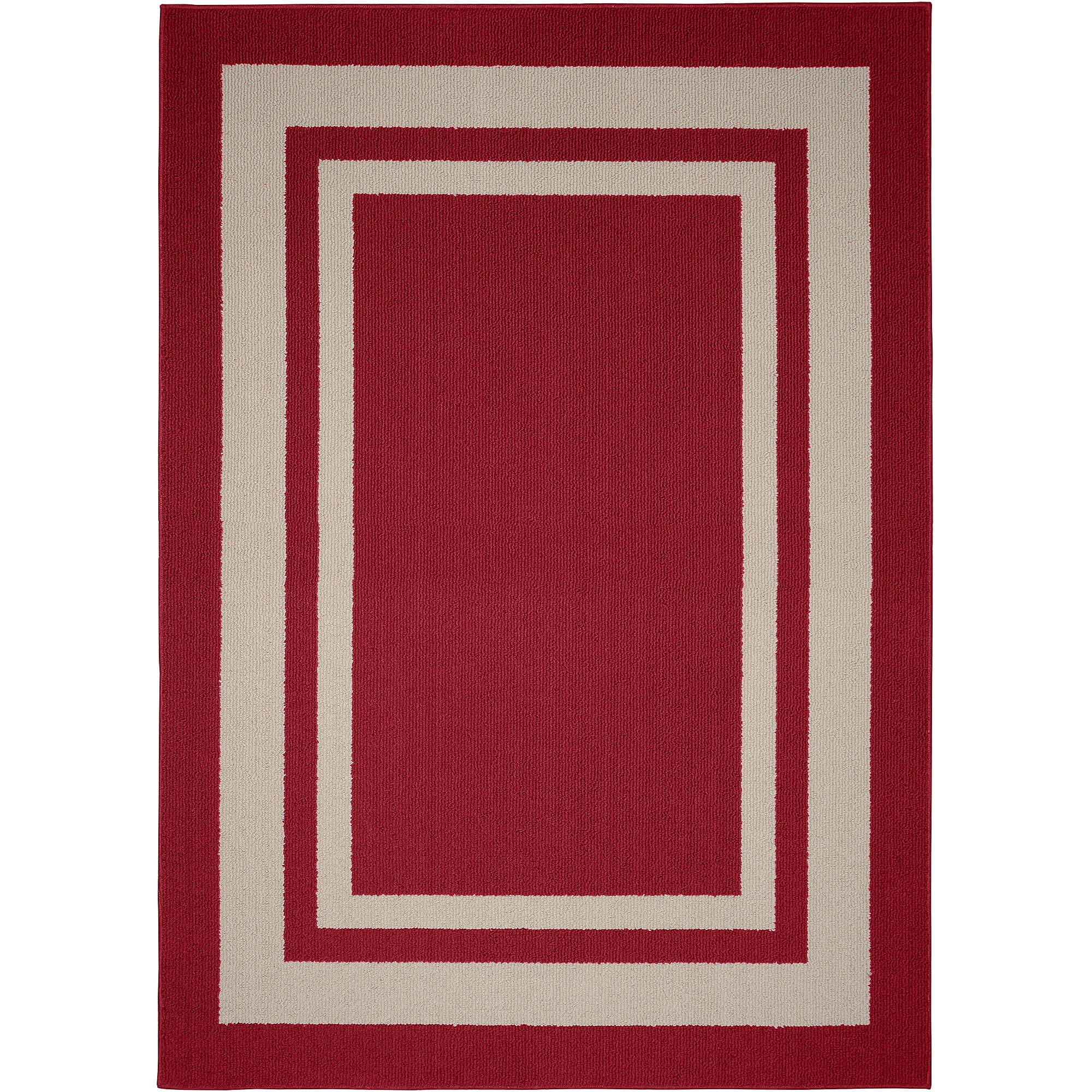 Garland Rug 5'x7' Borderline Chilli Red/ - Walmart.com