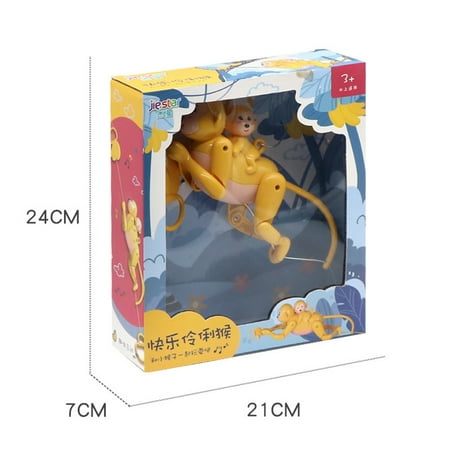 Rope-climbing Monkey Toy Funny Pull String Simulation Monkey Eating ...