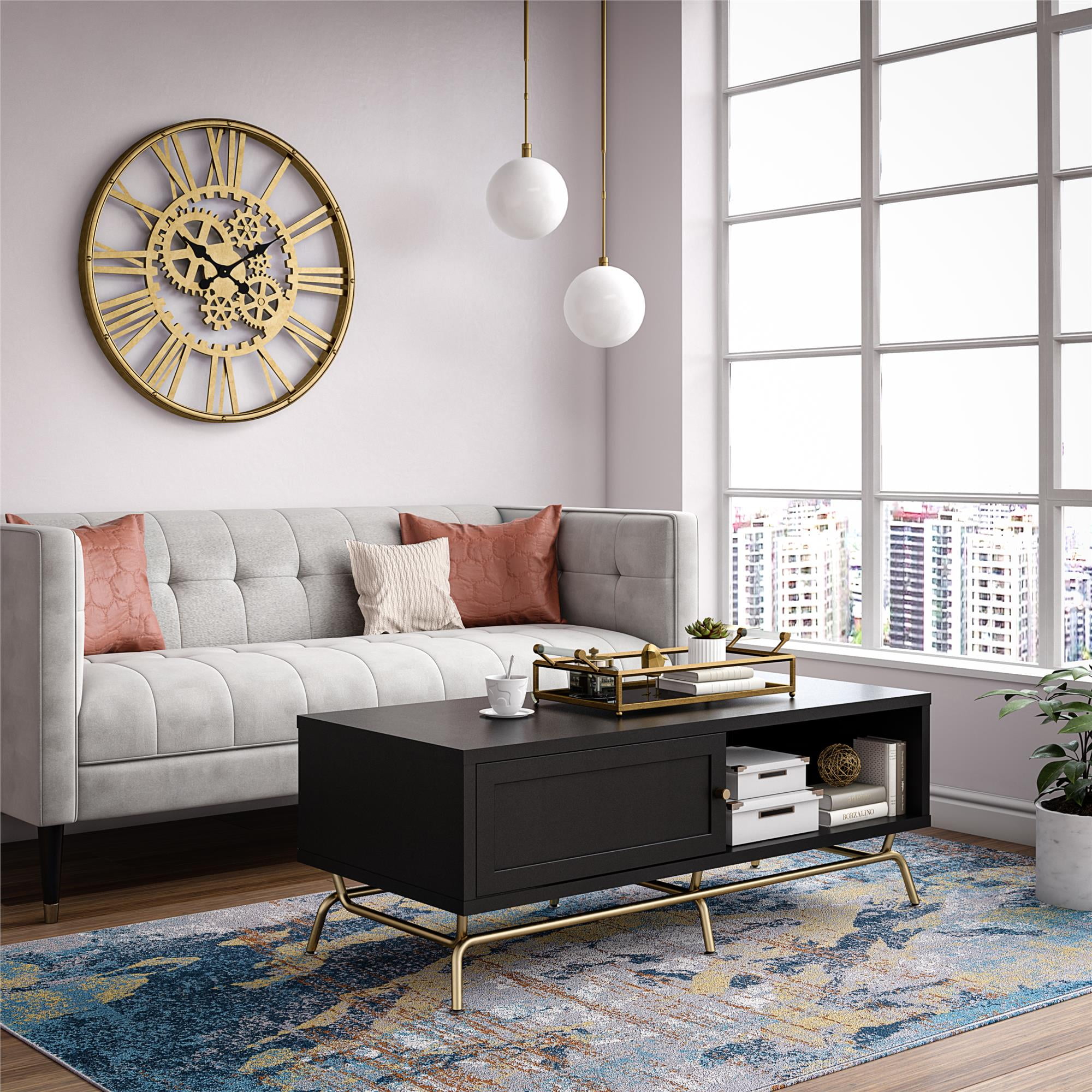 CosmoLiving by Cosmopolitan Nova Coffee Table, Black - Walmart.com ...