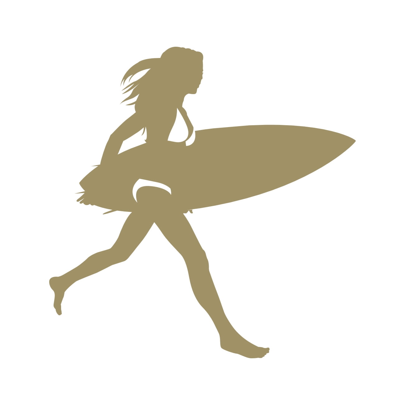 Surfer Girl Sticker Decal Die Cut - Self Adhesive Vinyl - Weatherproof ...