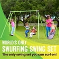 Swurfer, Steel Triple A-Frame Swing Set with Swing and Slide, Ages 3 ...