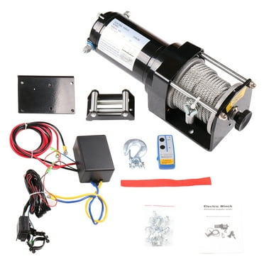 6000LBS 12V Recovery Car Electric Winch Series Wound ar Train Wireles ...