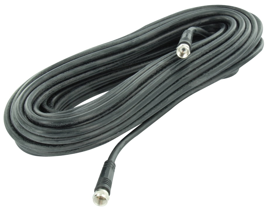 Leviton C6851-50E Coax Jumper 18 AWG RG-6 F-Connector Black 50' - Walmart.com