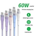 60W USB Type C Power Cable With High Speed Data Transmission Capability ...