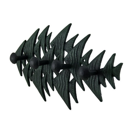 Green School of Fish Decorative Cast Iron Wall Hook - Walmart.com ...