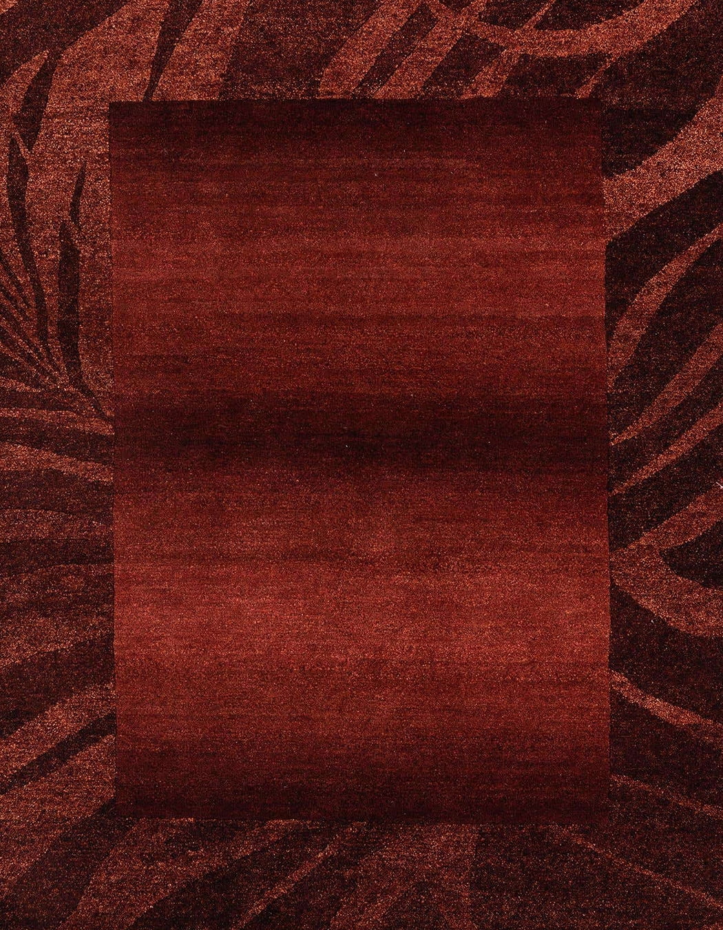 Ahgly Company Indoor Rectangle Abstract Saffron Red Abstract Area Rugs ...