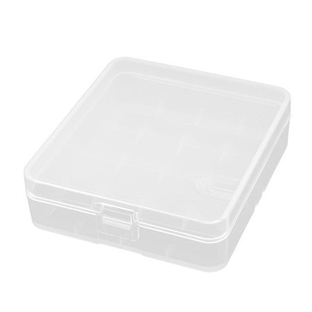 Clear White Plastic Storage Battery Box Case for 4 x 18650 Batteries ...