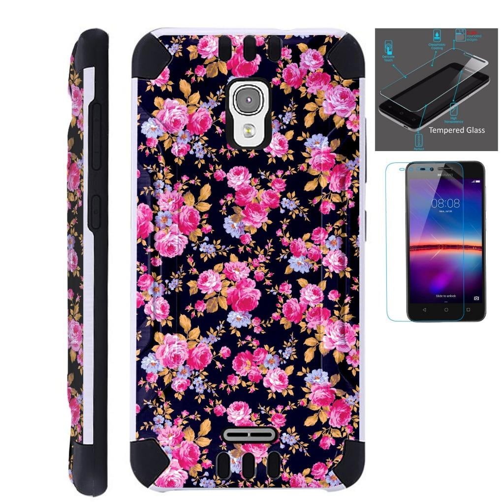 Compatible Wiko Ride (Boost) Case + Tempered Glass Slim Dual Layer ...