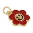 Enamel & Gold Smiley Flower Charms by Bead Landing 9pc - Walmart.com