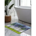 Birch Tree Soft Diatomaceous Earth Mat, Spring Summer Art Purple Green ...