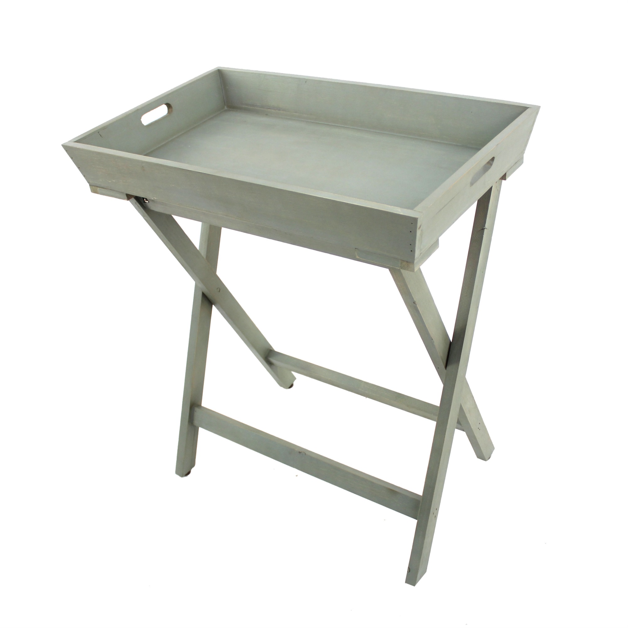 A Single Piece Of Transitional Style Serving Table Supported On Crossed a-single-piece-of-transitional-style-serving-table-supported-on-crossed