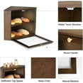 HOMEKOKO Large Capacity Bamboo Bread Box, Double Layer, Kitchen Counter ...