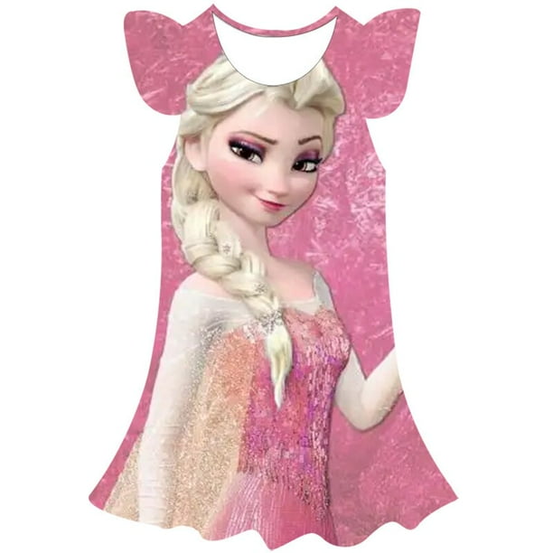 Frozen Elsa princesse robe filles été nouveau Cosplay a-ligne robes ...