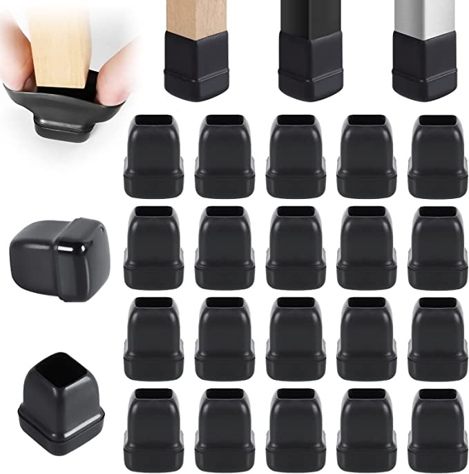 Ezprotekt 24 Pcs Chair Leg Sliders for Carpet, Chair Leg Caps ...