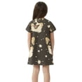 BZSMCE Short Sleeve dress Dress Casual Cotton Dresses-Starry Corgi Face ...