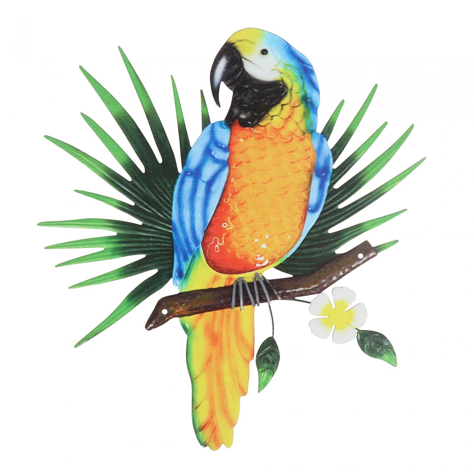 Hanging Sculptures Display Artwork Wedding Yard Parrot Metal Wall Art ...