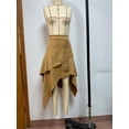 Aellinatey Fringe Detail Elegant Skirt Women High Waist Knee Length ...