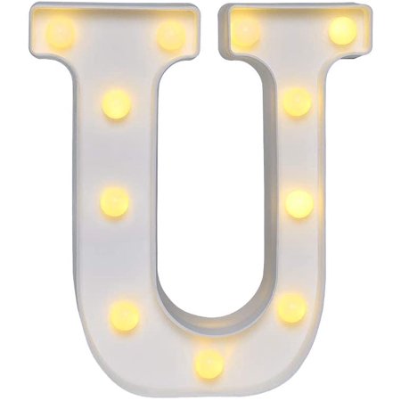 FYBTO Led Marquee Number Lights Sign, Warm White Led Number Lights Up ...