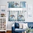 3 Piece Kitchen Curtains and Valances Set Ocean Turtle Cafe Curtains 24 ...