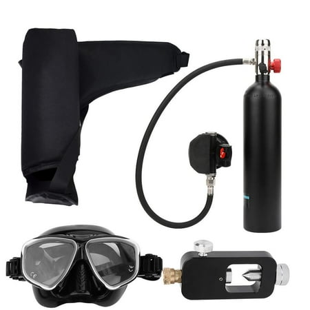 Herwey 1L Diving Oxygen Cylinder Tank Pump Underwater Breathe Equipment ...