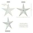 VHC Brands Patriotic Faceted Metal Star White Wall Hanging 12x12 ...