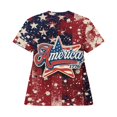 Binienty American Patriotic Pattern Medical Work Uniform for Women ...