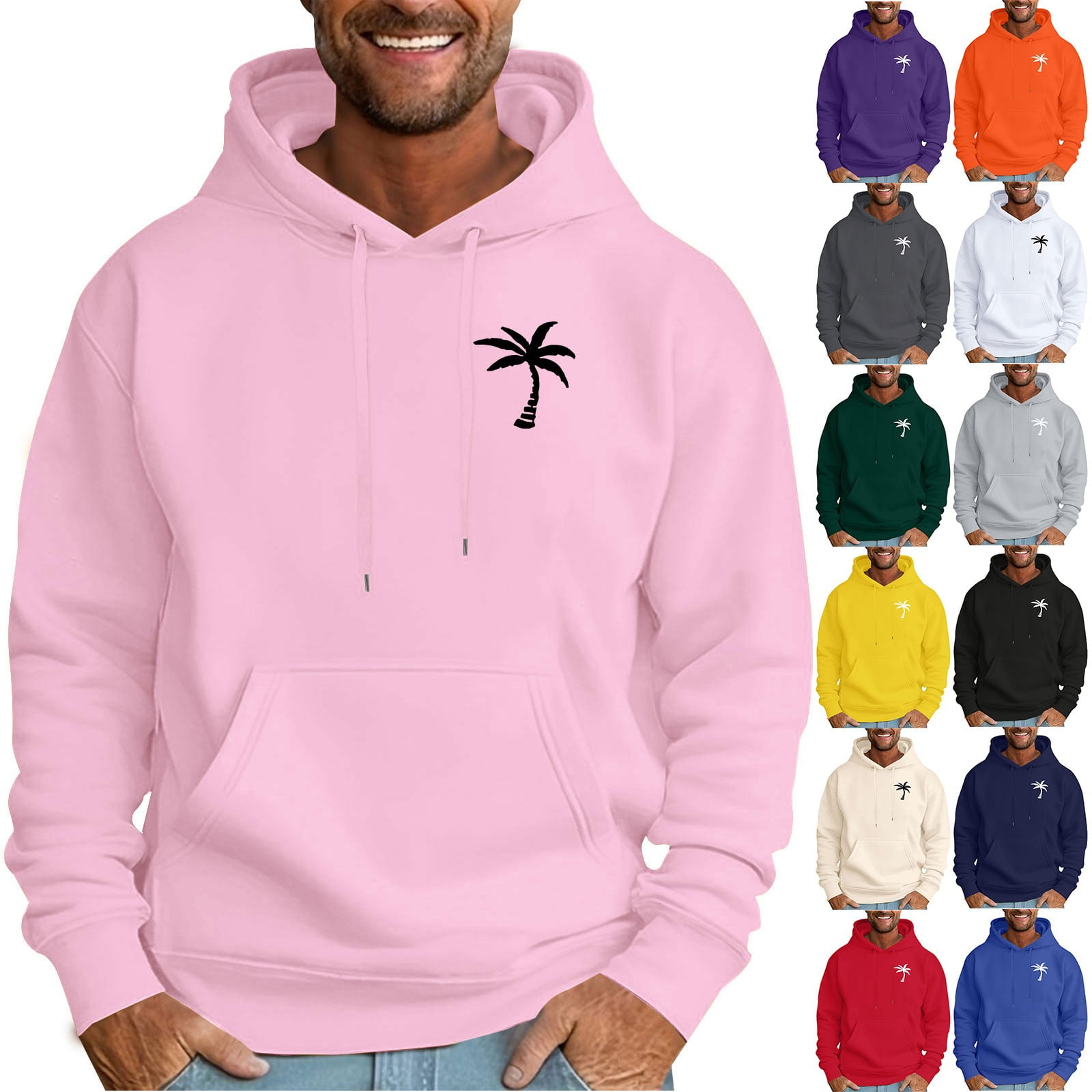 Click here for Blekii Mens Coconut Palm Print Fleece Sweatshirt... prices