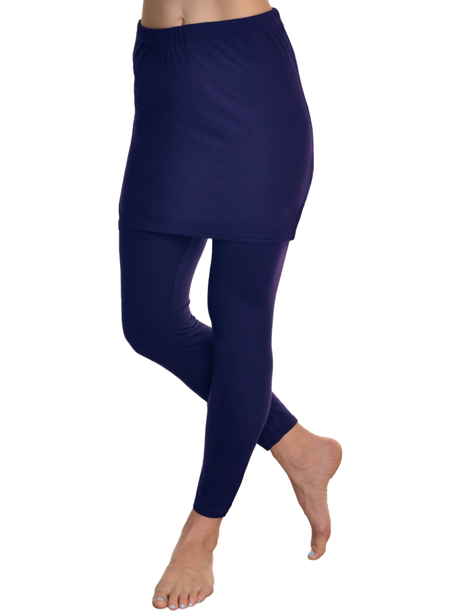 Angelina High Waist Leggings with Mini Skirt (1-Pack) - Walmart.com