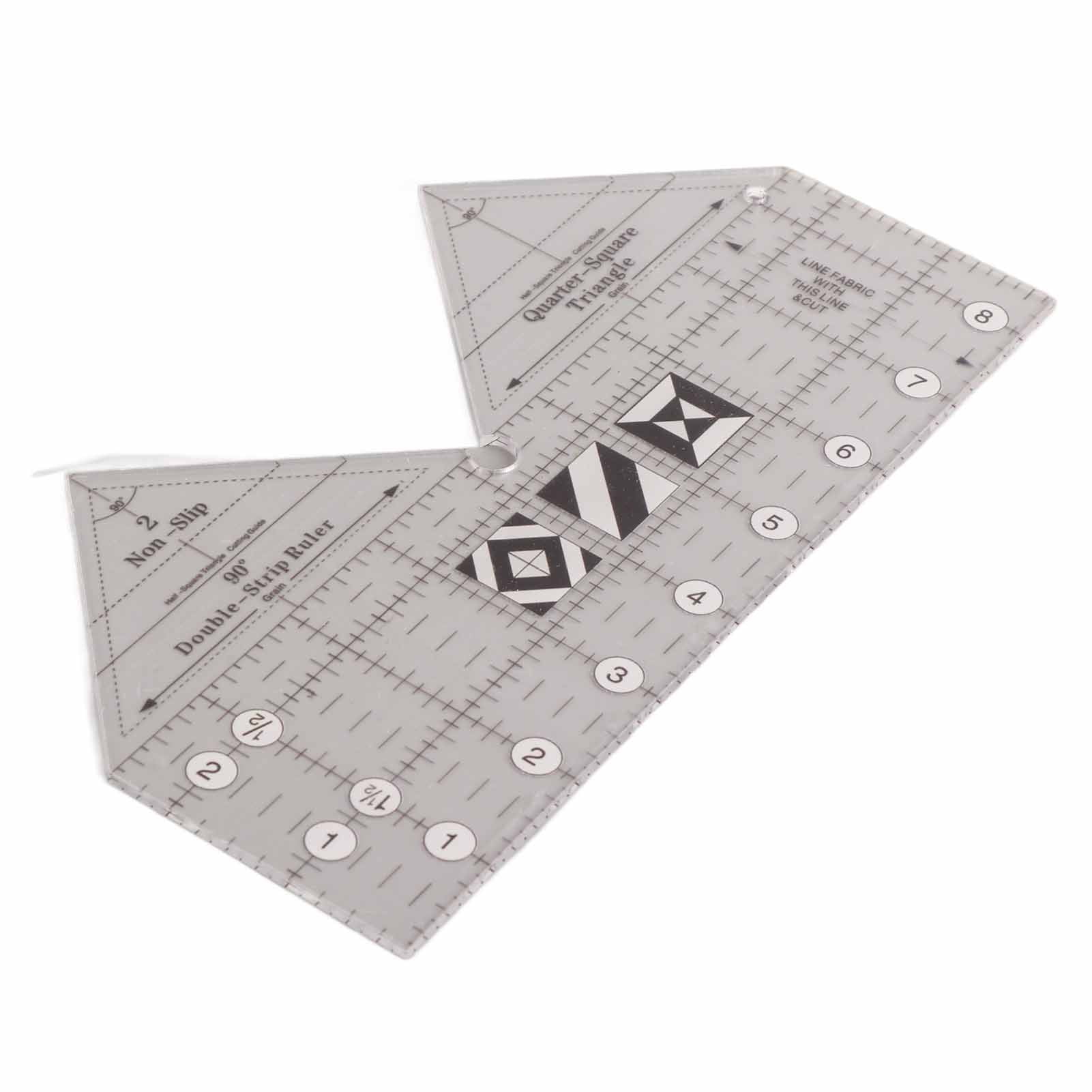 Regla de doble tira de grados, rejillas de regla, reglas para acolchar ...