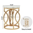 Tribesigns Gold End Table, Round Side Table with Faux Marble Top ...