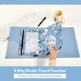 2 Pcs 3 Ring Binder Pouches, Foldable File Folders with Clear PVC ...