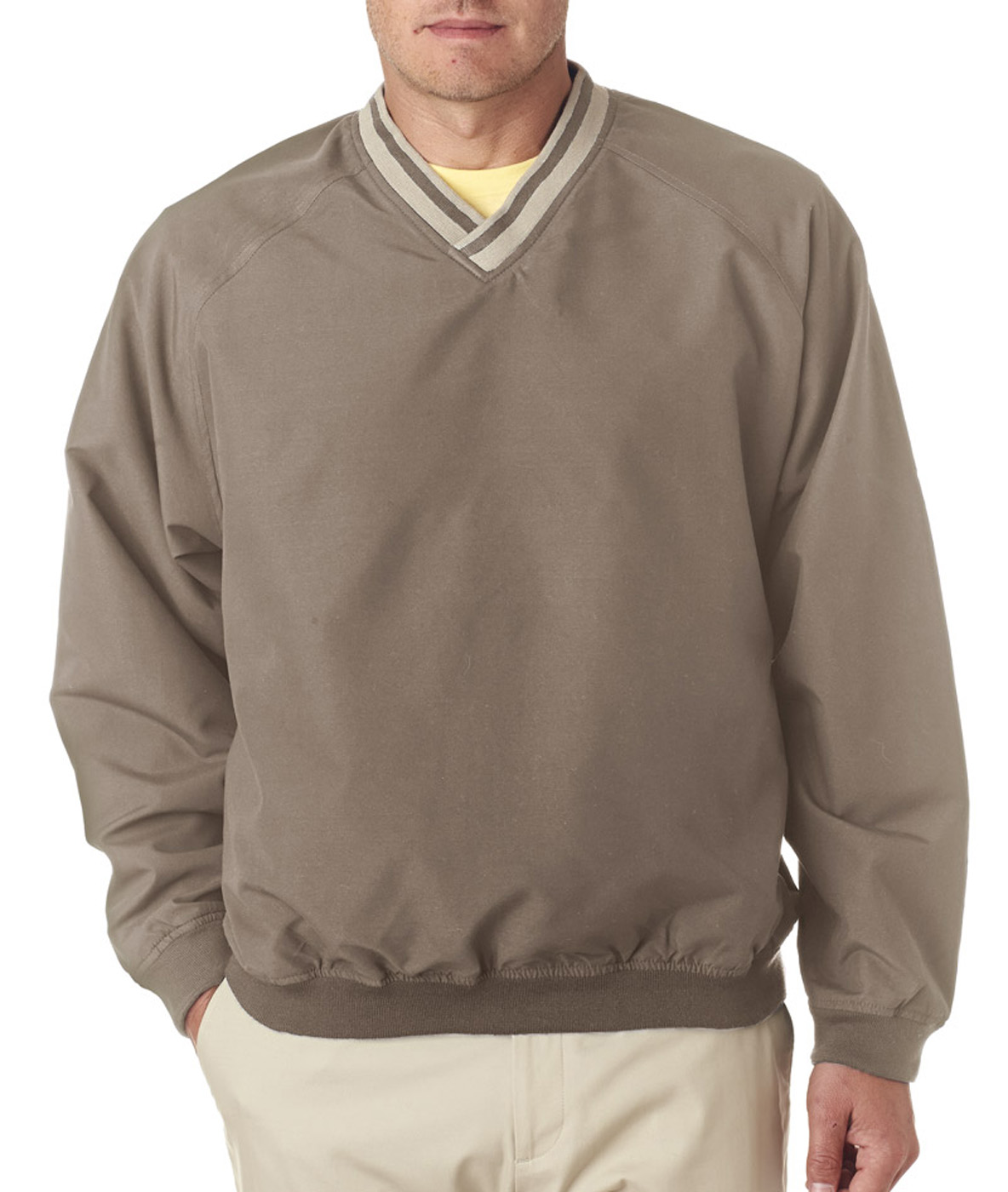 Long-Sleeve Microfiber Crossover V-Neck Windshirt - Walmart.com