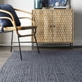 nuLOOM Rigo Hand Woven Farmhouse Jute Runner Rug, 2' 6" x 8', Navy ...