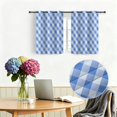 Blue and White Checkered Pattern Blackout Curtains,Triple Weaved Fabric ...