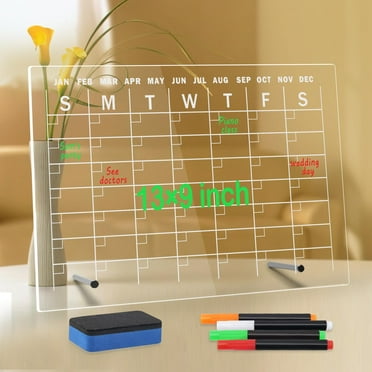 Acrylic Dry Erase Board with Light 7.87x7.87x0.11in Light up Drawing ...
