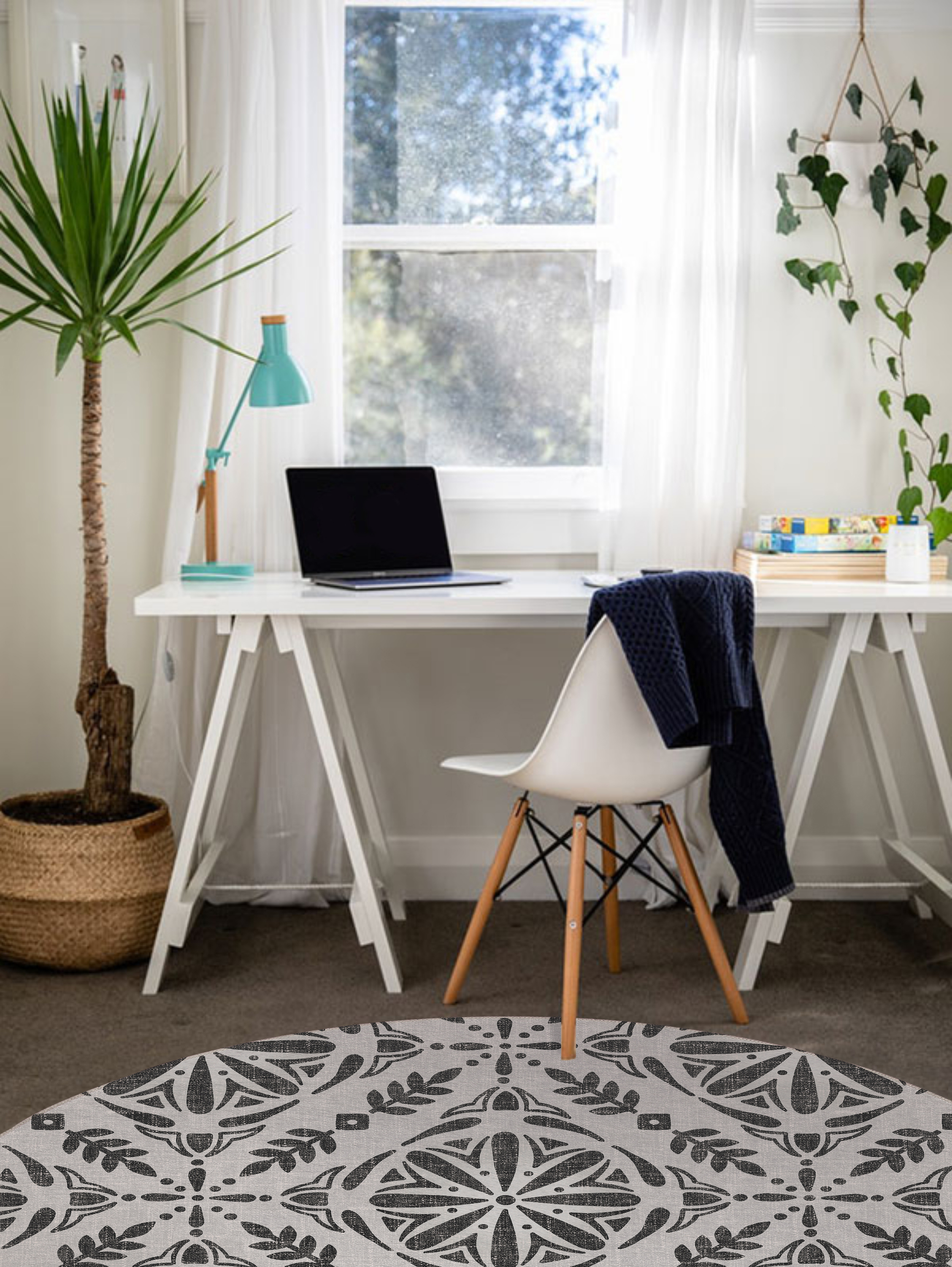 SHADOW TILE CHARCOAL Office Mat By Kavka Designs - Walmart.com