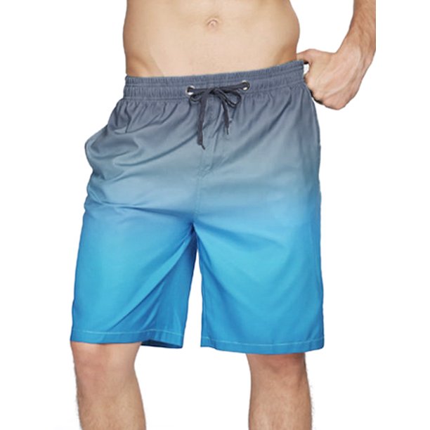 Summer Mens Swimming Swim Shorts Elastic Waist Pockets Surf Gradient ...