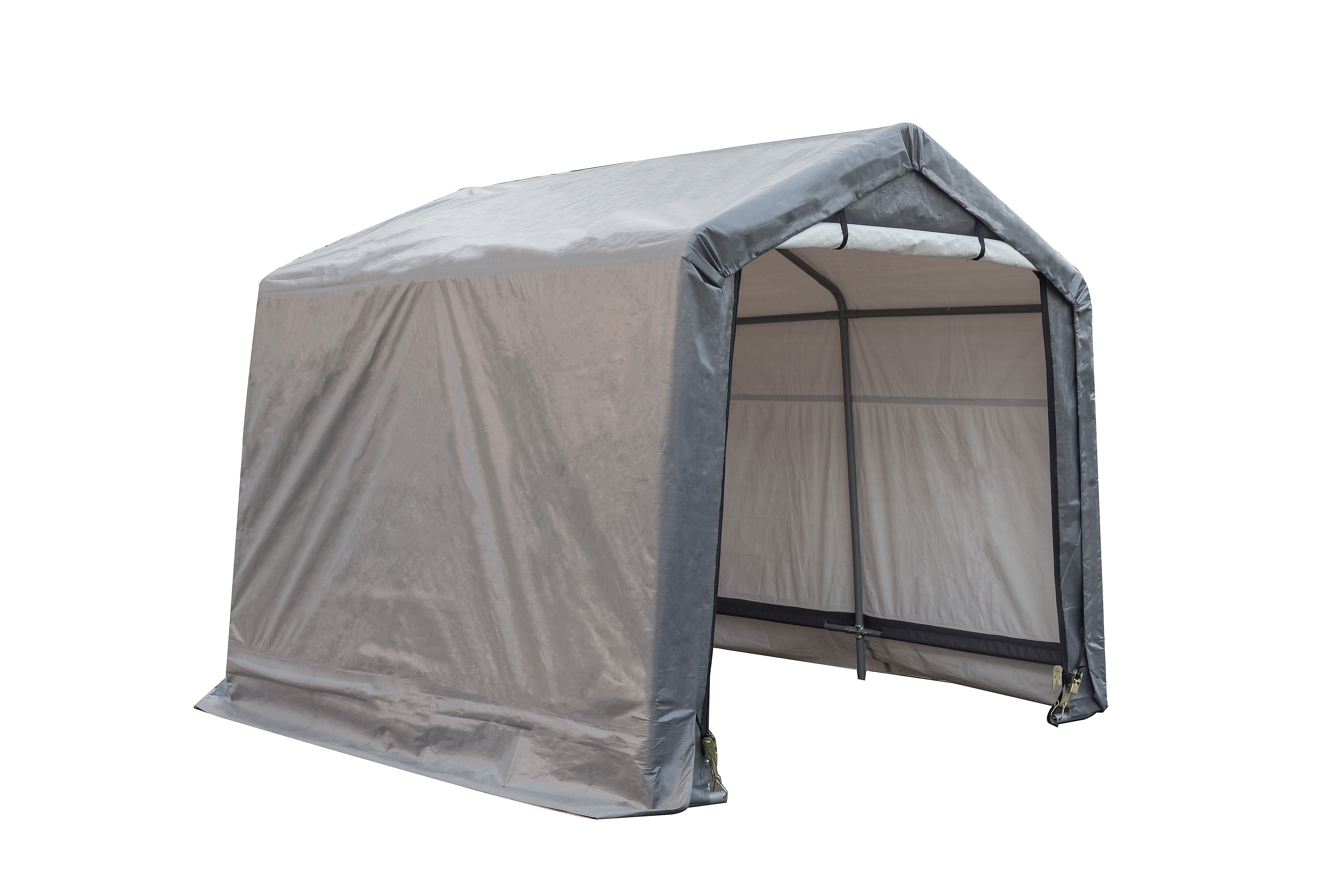 Weatherfast 8'x8'x7' All Season Steel Frame Peak Roof Outdoor Storage ...