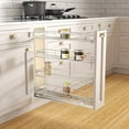 OCG 4-Tier Pull Out Shelving, Narrow Cabinet Storage Rack Organizer(5"W ...