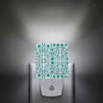 Abstract Green Floral Plug-in LED Night Lights Vintage Ethnic Texture ...