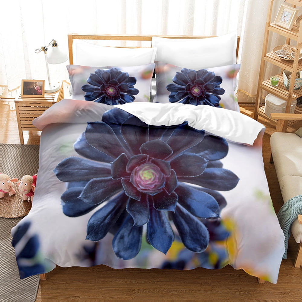 3D Printed Succulent Plants Pattern Bedding Duvet Cover Sets Queen Size ...