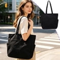 Canvas Tote Bag Large Capacity Shoulder Bag for Women Casual Handbag ...