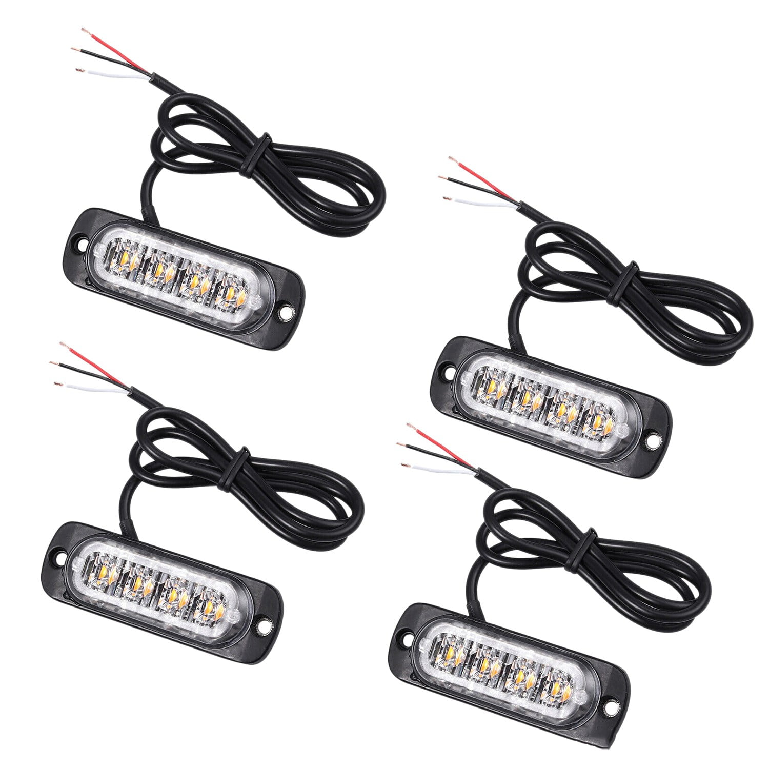 Click here for Unbranded 4pcs 4 Led Amber Recovery Strobe Lights... prices